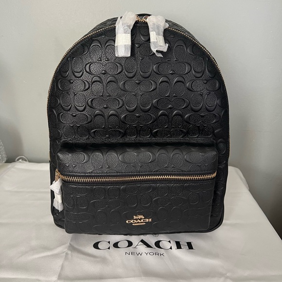 Coach | Bags | Coach Medium Charlie Backpackin Signature Leather | Poshmark